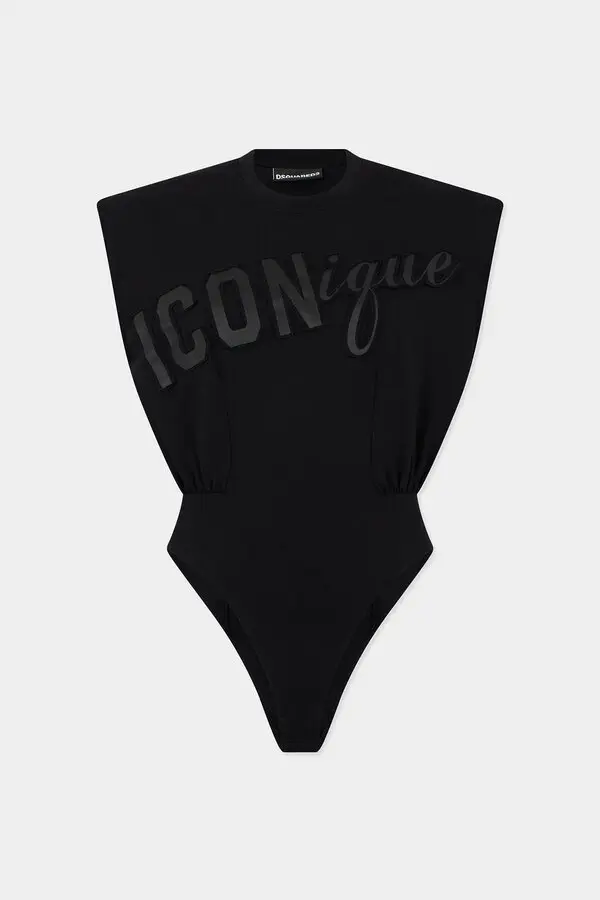 Dsquared2 Iconique Logo Cotton Bodysuit - Black