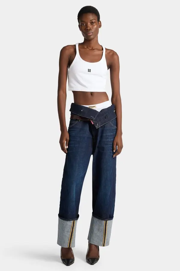 Dsquared2 Dark Wash Loose Fit Denim Jeans