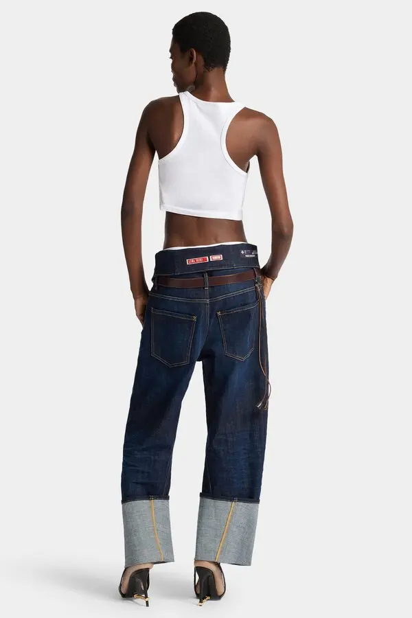 Dsquared2 Dark Wash Loose Fit Denim Jeans