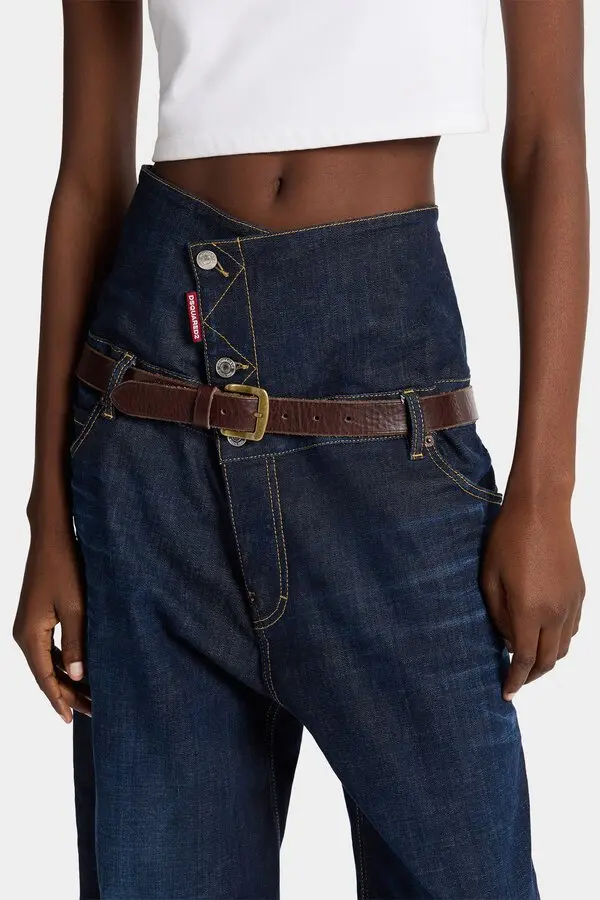 Dsquared2 Dark Wash Loose Fit Denim Jeans