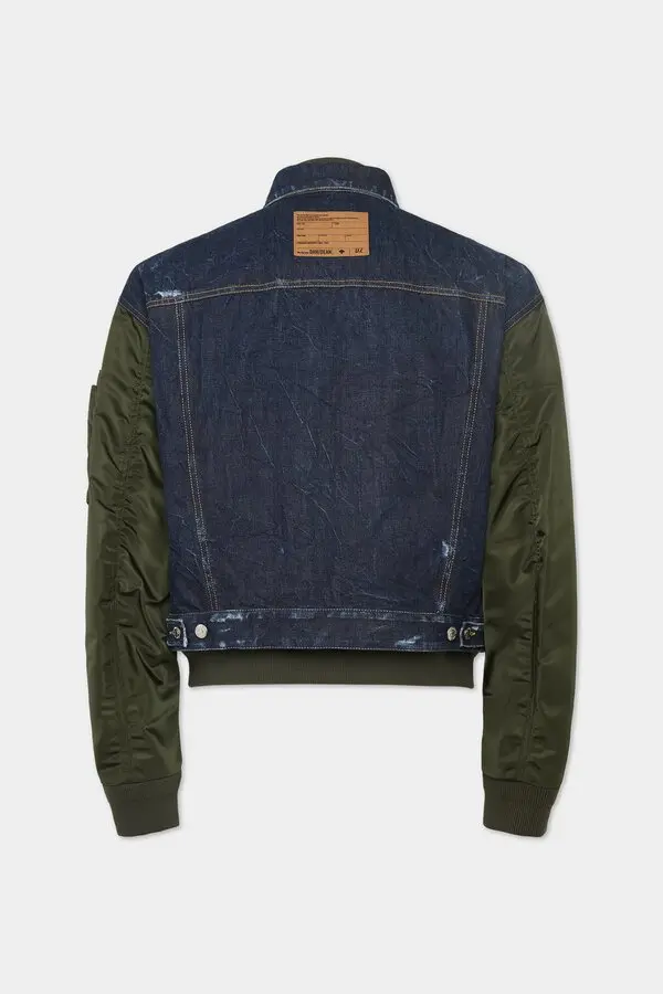 Dsquared2 Hybrid Denim Bomber Jacket