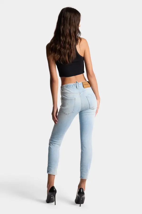 Dsquared2 Super Bleached Stretch Teddy Jeans