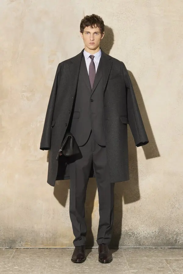 Dsquared2 Wool Felt Tailored Coat - Grey
