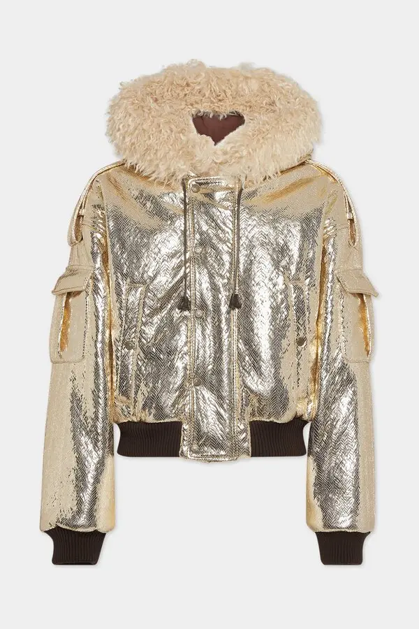 Dsquared2 Paradise Puffer Bomber - Gold