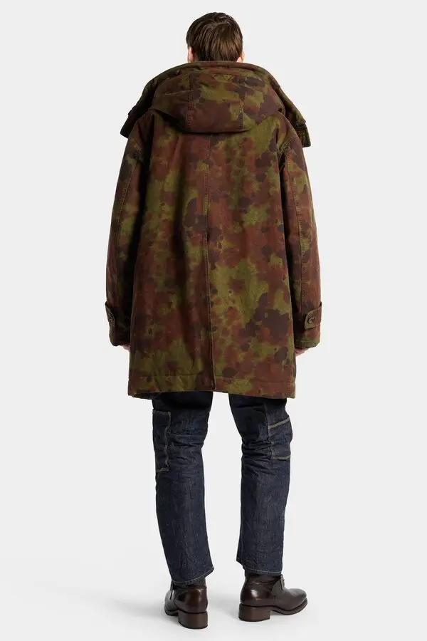 Dsquared2 Cowhide Camouflage Print Padded Parka