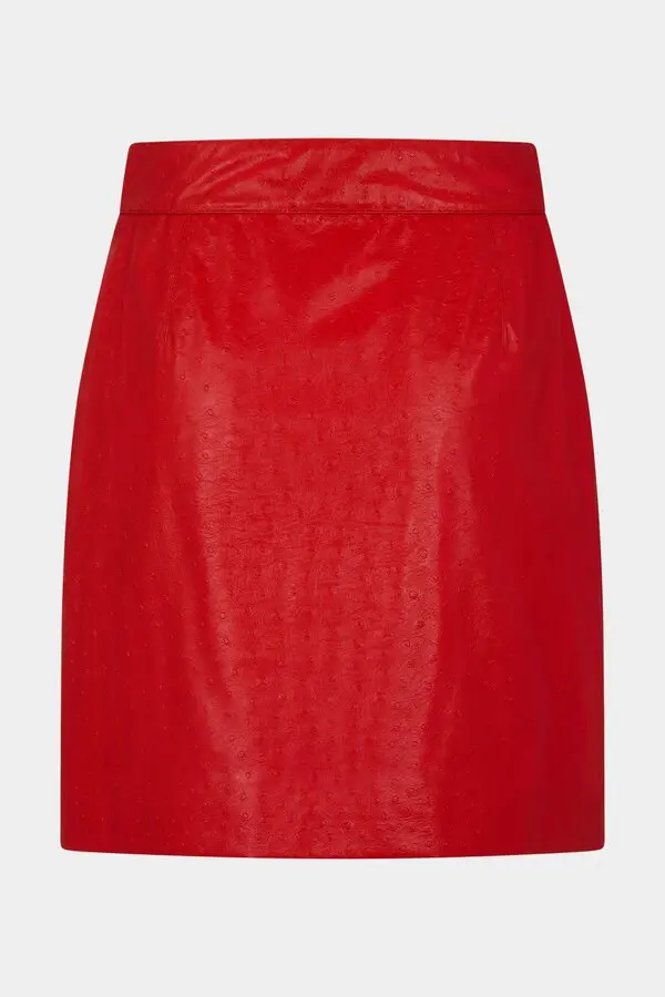 Dsquared2 Printed Faux Leather Skirt