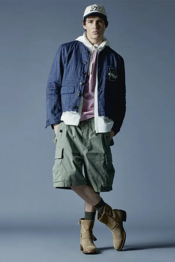 Dsquared2 Distressed Raw-cut Collarless Jacket