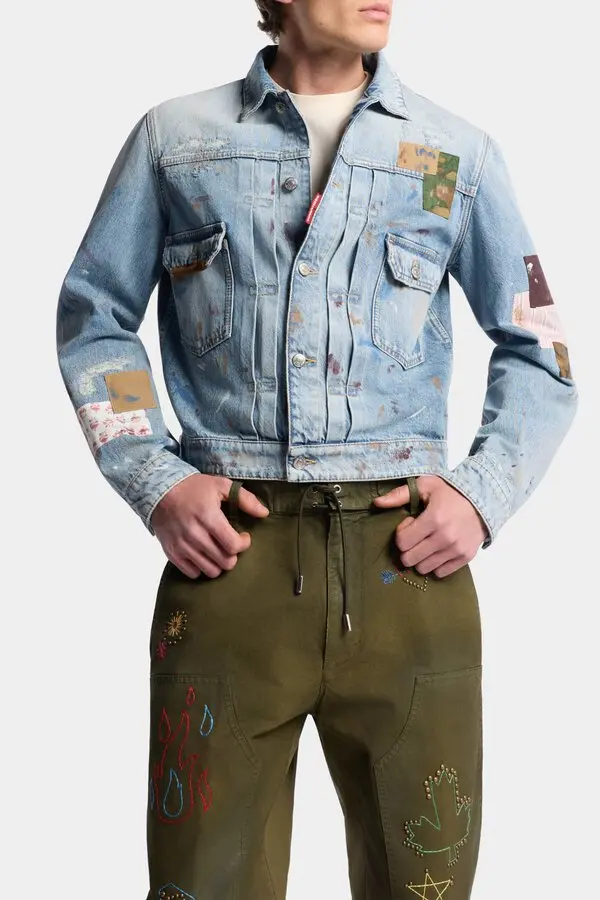 Dsquared2 Medium Manifesto Rebel Denim Jacket