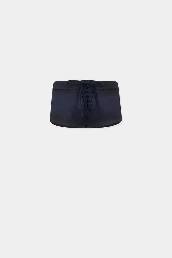Dsquared2 Sailor Rebel Mini Skirt With Lacing Detail