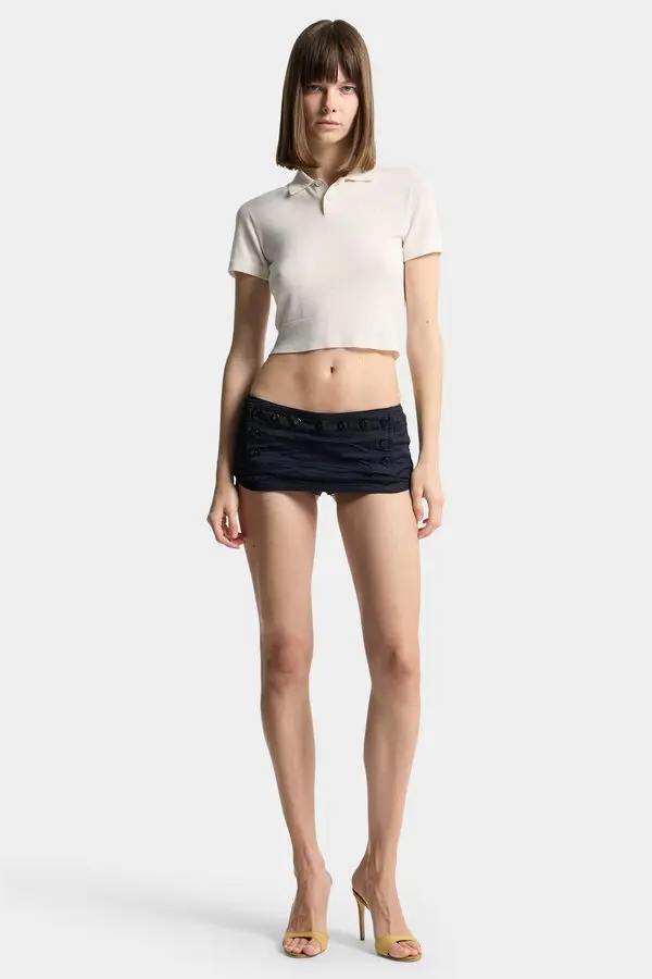 Dsquared2 Sailor Rebel Mini Skirt With Lacing Detail