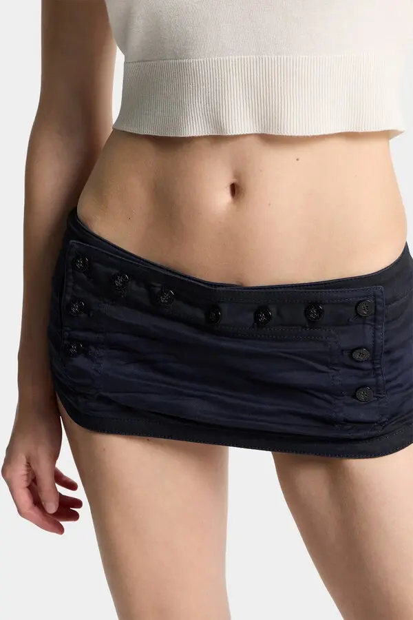 Dsquared2 Sailor Rebel Mini Skirt With Lacing Detail