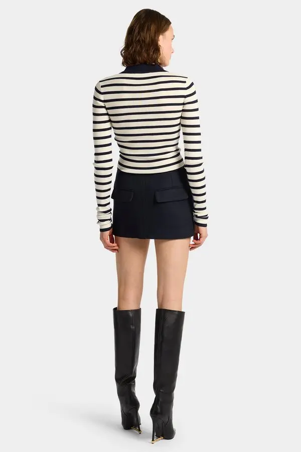 Dsquared2 Hybrid Peacoat Wrap Mini Skirt
