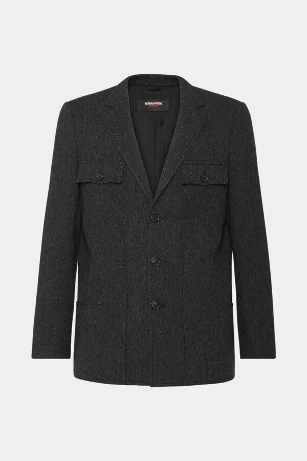 Dsquared2 X Vaccaro Wool, Cotton, And Linen Blazer - Grey