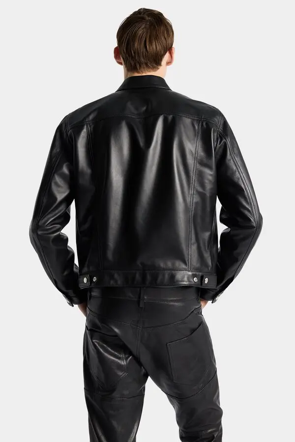 Dsquared2 Leather Boxy Jacket