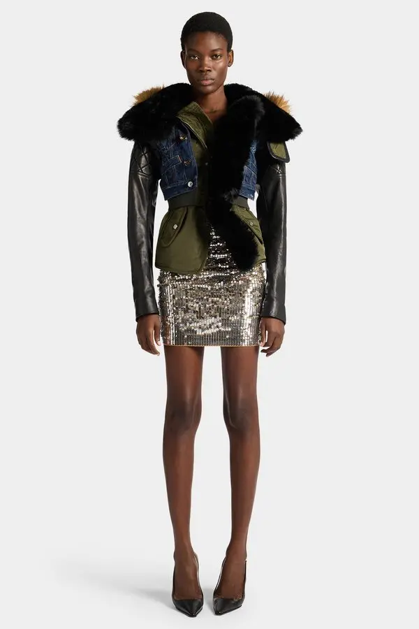 Dsquared2 Chic Night All Over Paillettes Skirt