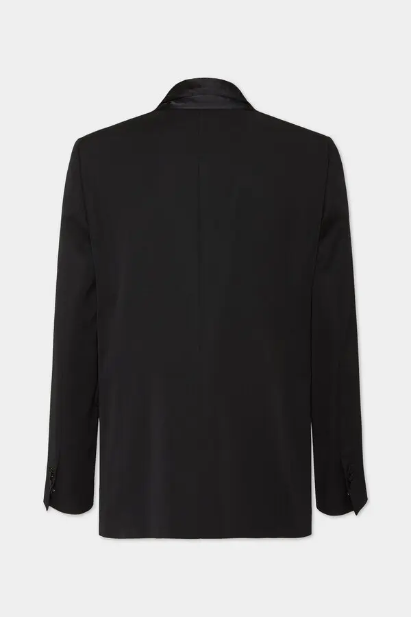 Dsquared2 Wool Blazer With Tassel Scarf