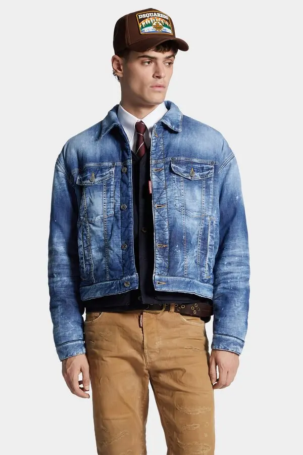 Dsquared2 Padded Denim Trucker Jacket