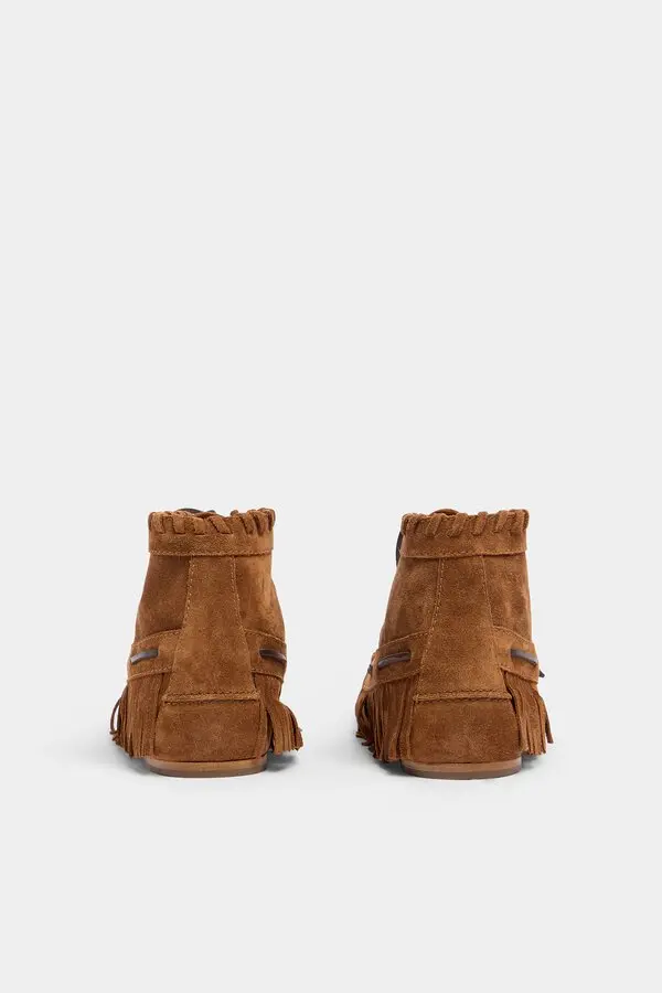 Dsquared2 Braids & Beads Lace-up Suede Ankle Boots