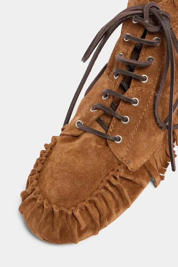 Dsquared2 Braids & Beads Lace-up Suede Ankle Boots