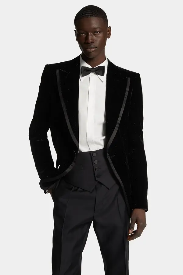 Dsquared2 Sparkling Velvet Single-breasted Blazer