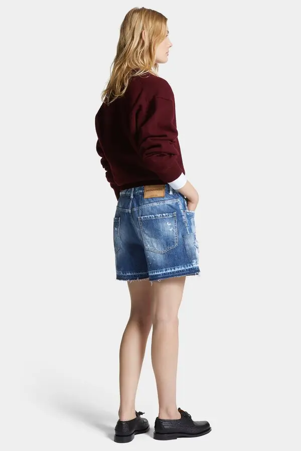Dsquared2 Medium Ripped Wash Baggy Shorts