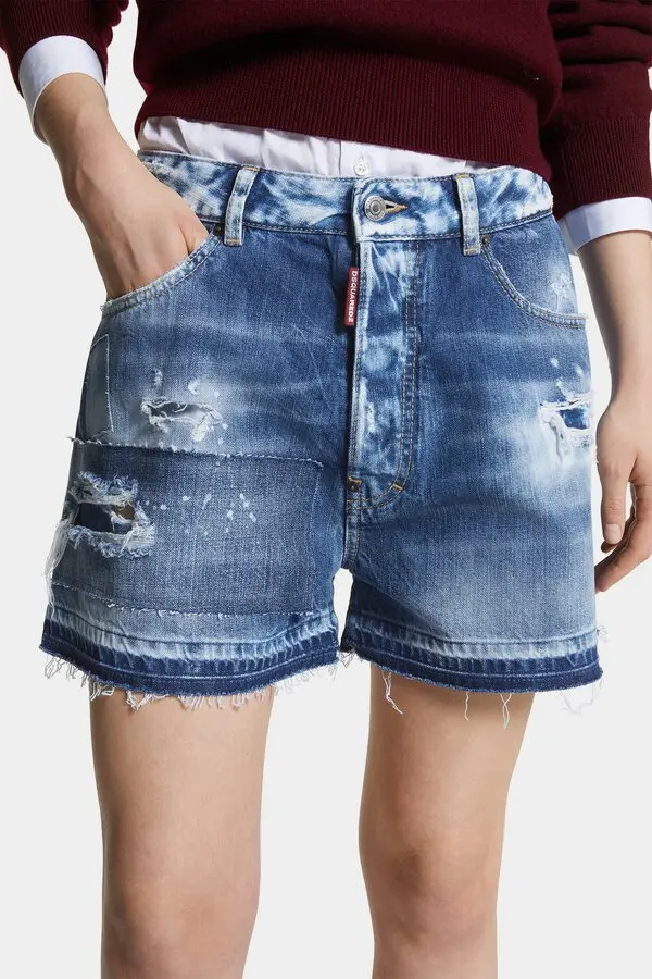 Dsquared2 Medium Ripped Wash Baggy Shorts