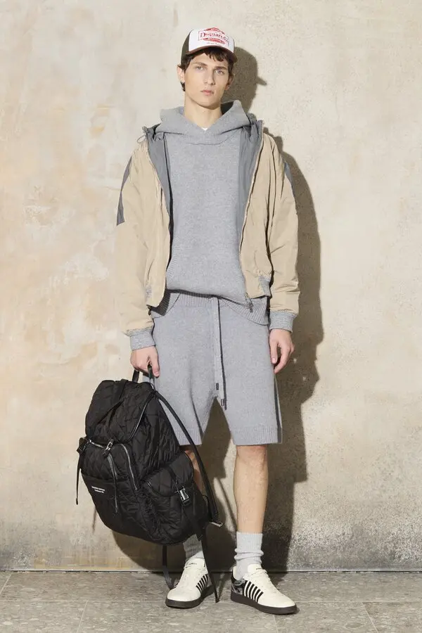 Dsquared2 Color-blocked Hooded Bomber Jacket
