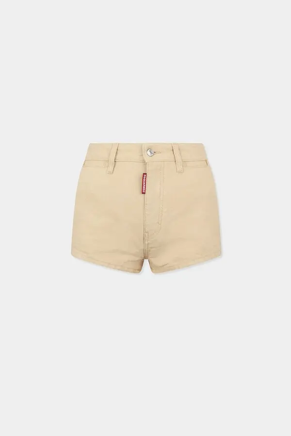 Dsquared2 Oxford Denim High Waisted Hot Pants - Black