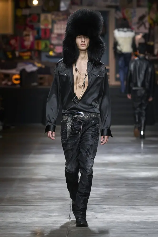 Dsquared2 Embellished Satin Shirt - Black