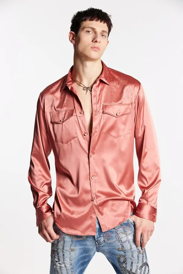 Dsquared2 Embellished Satin Shirt