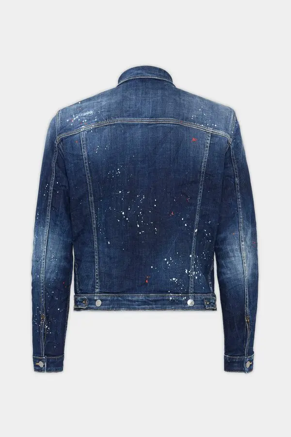 Dsquared2 Dan Distressed Denim Trucker Jacket