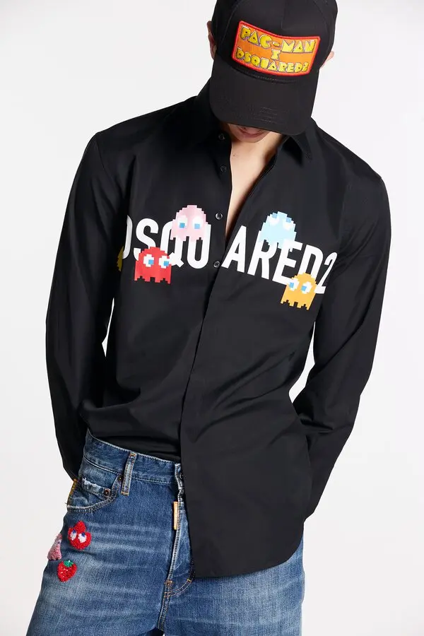 Dsquared2 Pac-man Graphic Shirt - Black