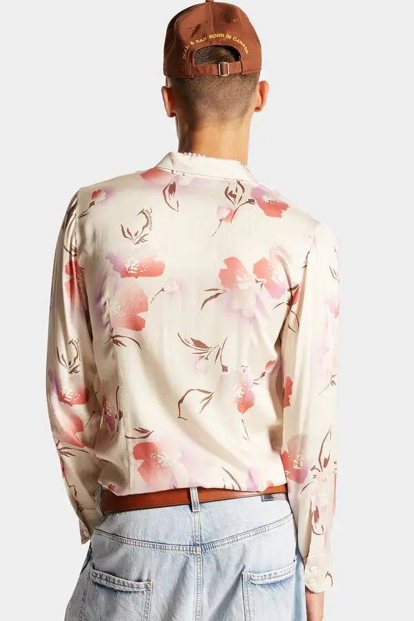 Dsquared2 Fly Flowers 70's Viscose Shirt