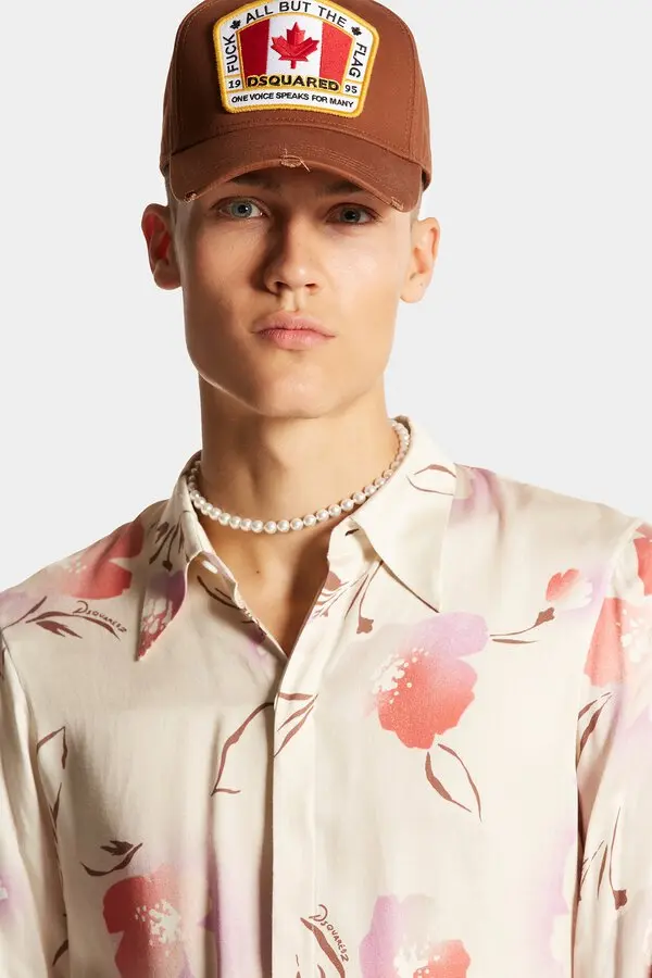 Dsquared2 Fly Flowers 70's Viscose Shirt