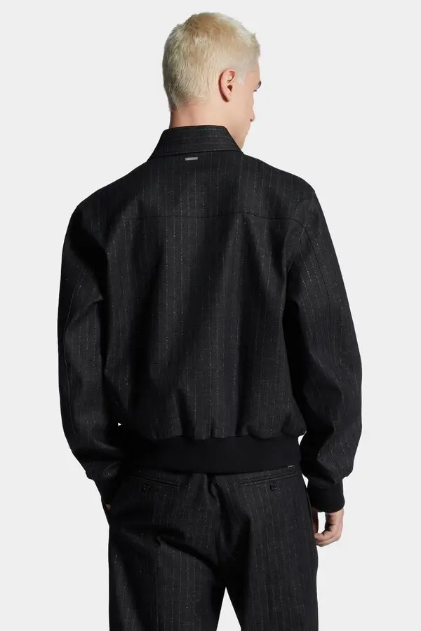 Dsquared2 Denim Pinstripe Blouson