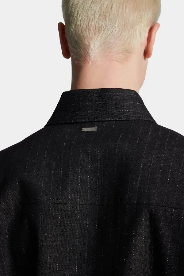 Dsquared2 Denim Pinstripe Blouson