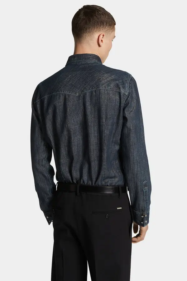 Dsquared2 Denim Lurex Western Shirt