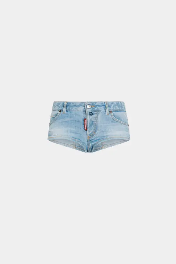 Dsquared2 Super Bleached Jean Hot Pants - Blue