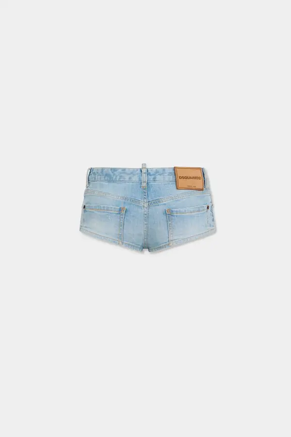 Dsquared2 Bleached Stretch Denim Hot Pants