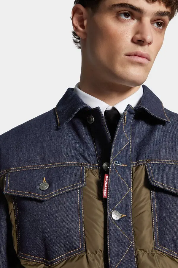 Dsquared2 Hybrid Puffer Denim Jacket