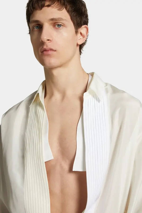Dsquared2 Magliano X Silk Tux Notch Shirt