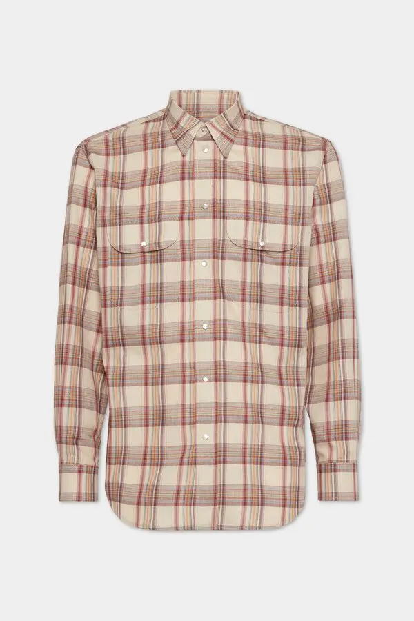 Dsquared2 Dean Vintage Checked Shirt With Lamé Yarn - Fantasy