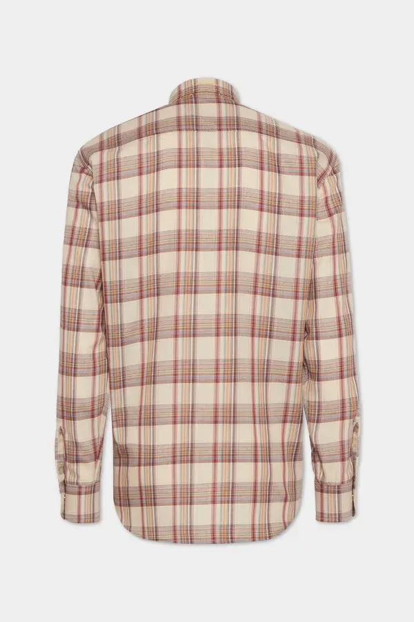 Dsquared2 Dean Vintage Checked Shirt With Lamé Yarn