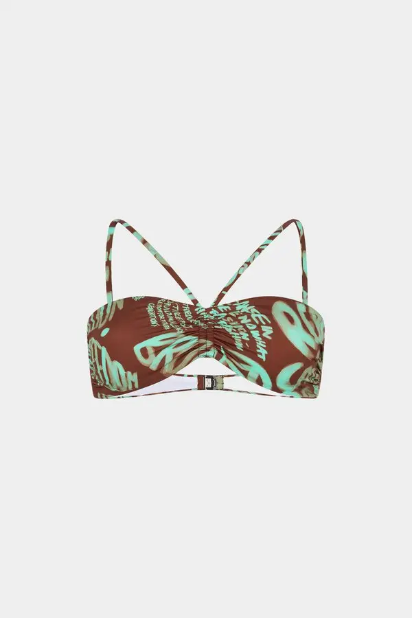 Dsquared2 Rebel Hibiscus Bikini Top - Fantasy