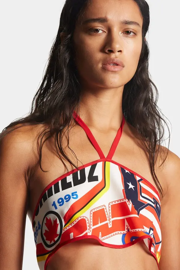 Dsquared2 Printed Bandeau Top
