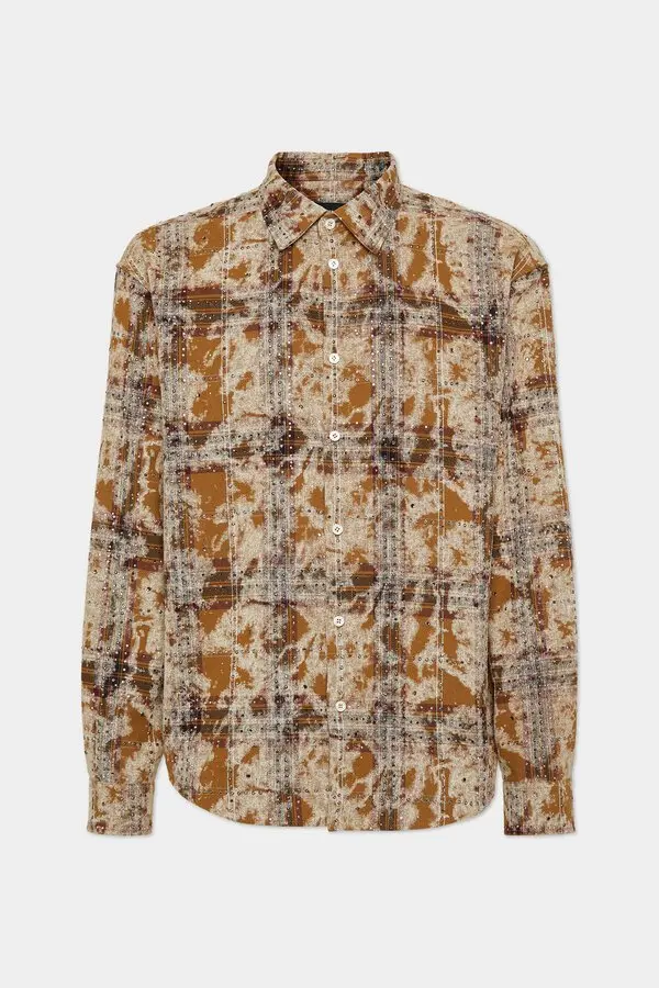 Dsquared2 Bleached Sparkly Check Shirt