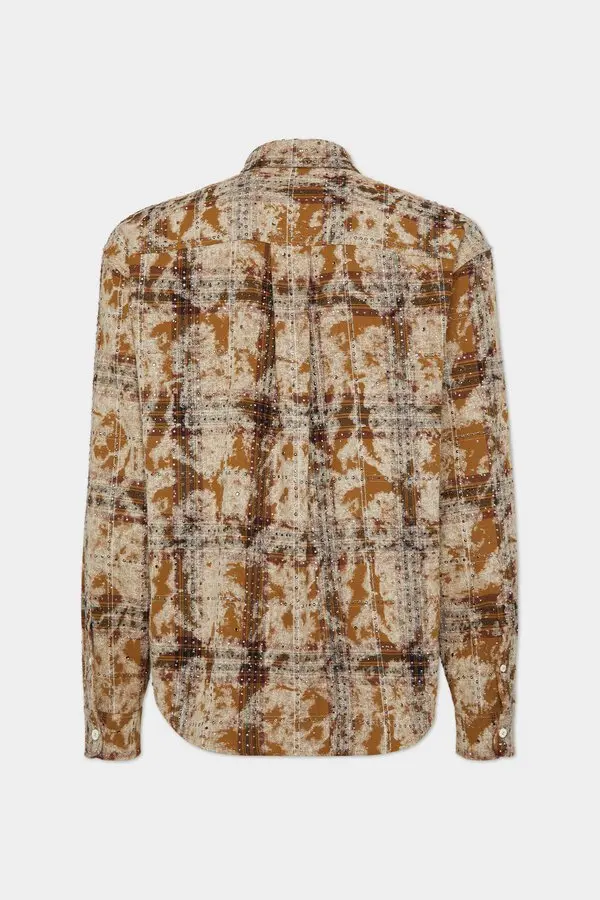 Dsquared2 Bleached Sparkly Checked Shirt