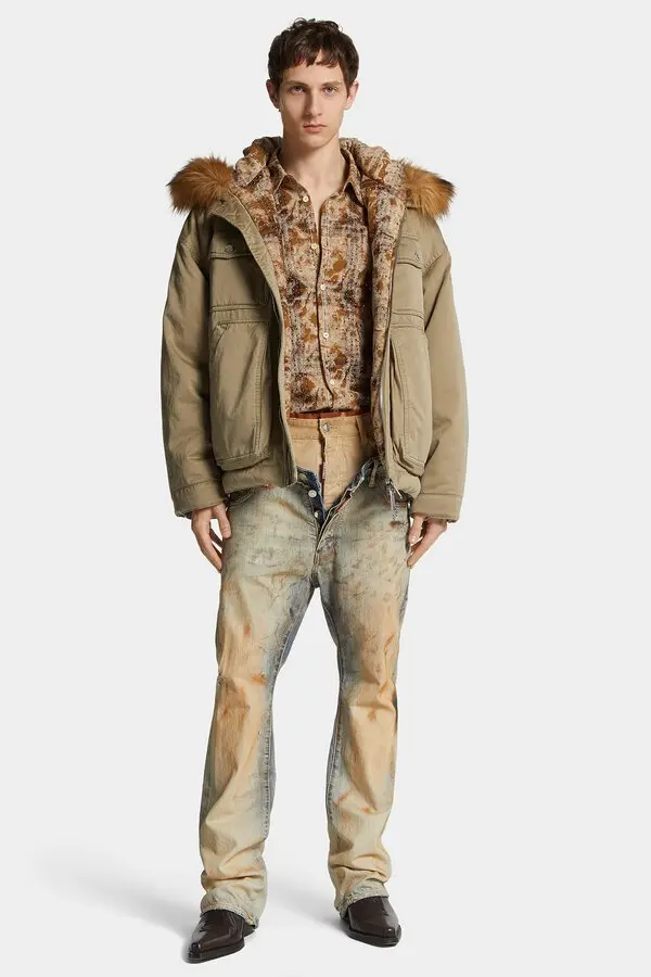 Dsquared2 Bleached Sparkly Checked Shirt