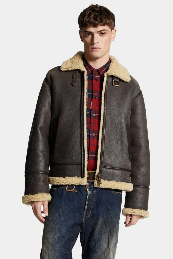 Dsquared2 Shearling Aviator Jacket