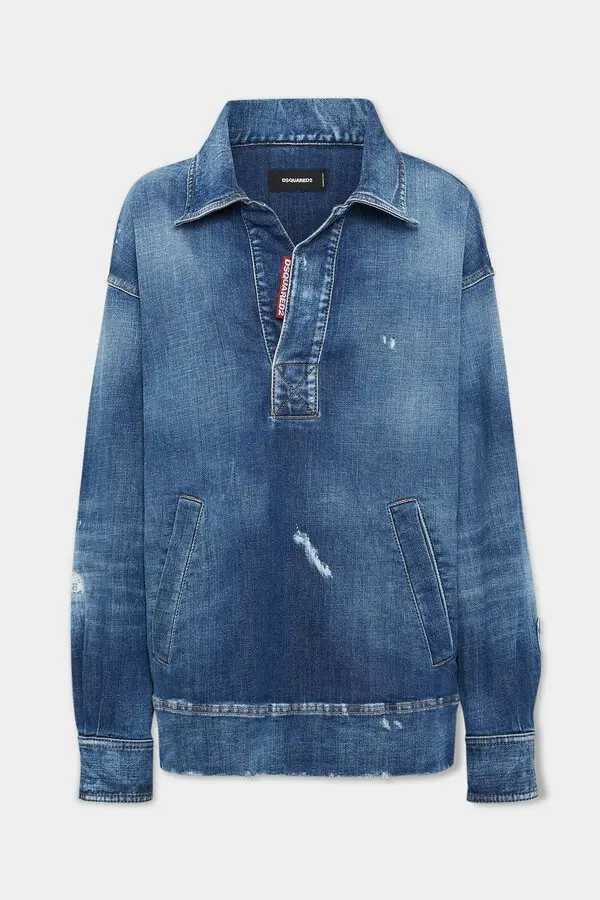 Dsquared2 Relaxed Fit Denim Shirt - Blue
